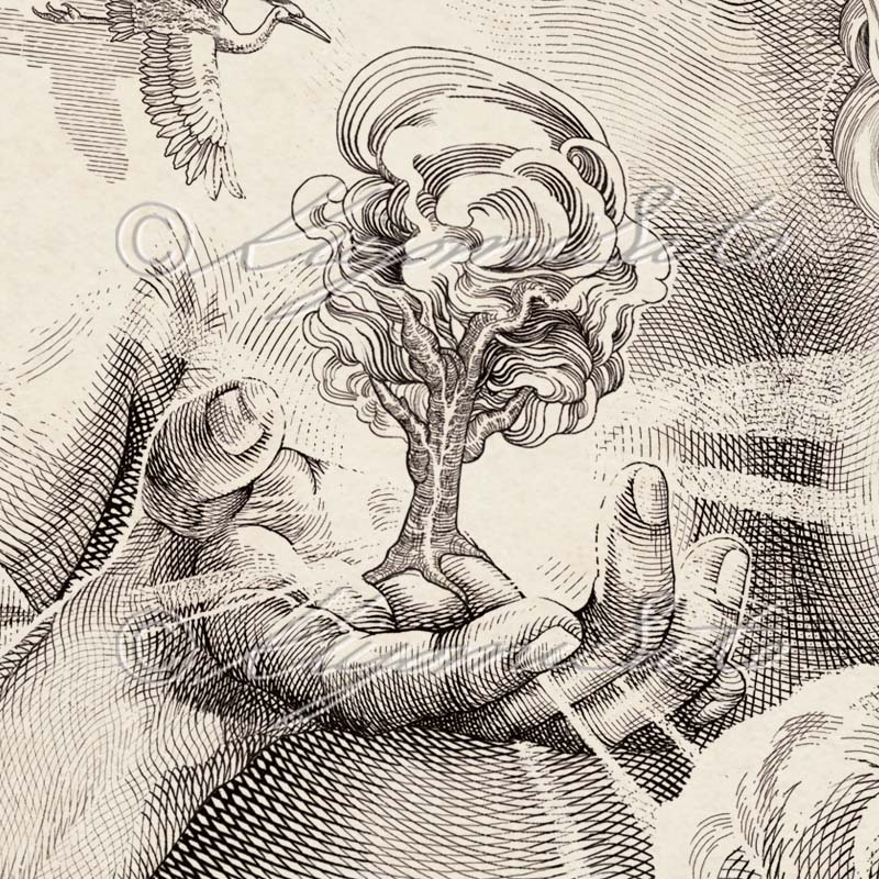 Gaia, Greek Myth Art Poster, Mythology Illustration, Greek Myth Earth ...