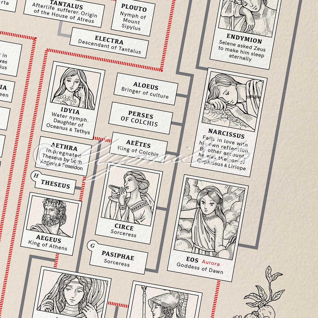 Greek Mythology Genealogy Poster – The Forest Cloak